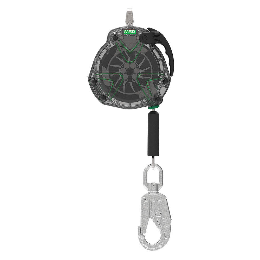 MSA V-TEC™ Self-Retracting Lifeline, Standard Cable SRL, 20 ft ...